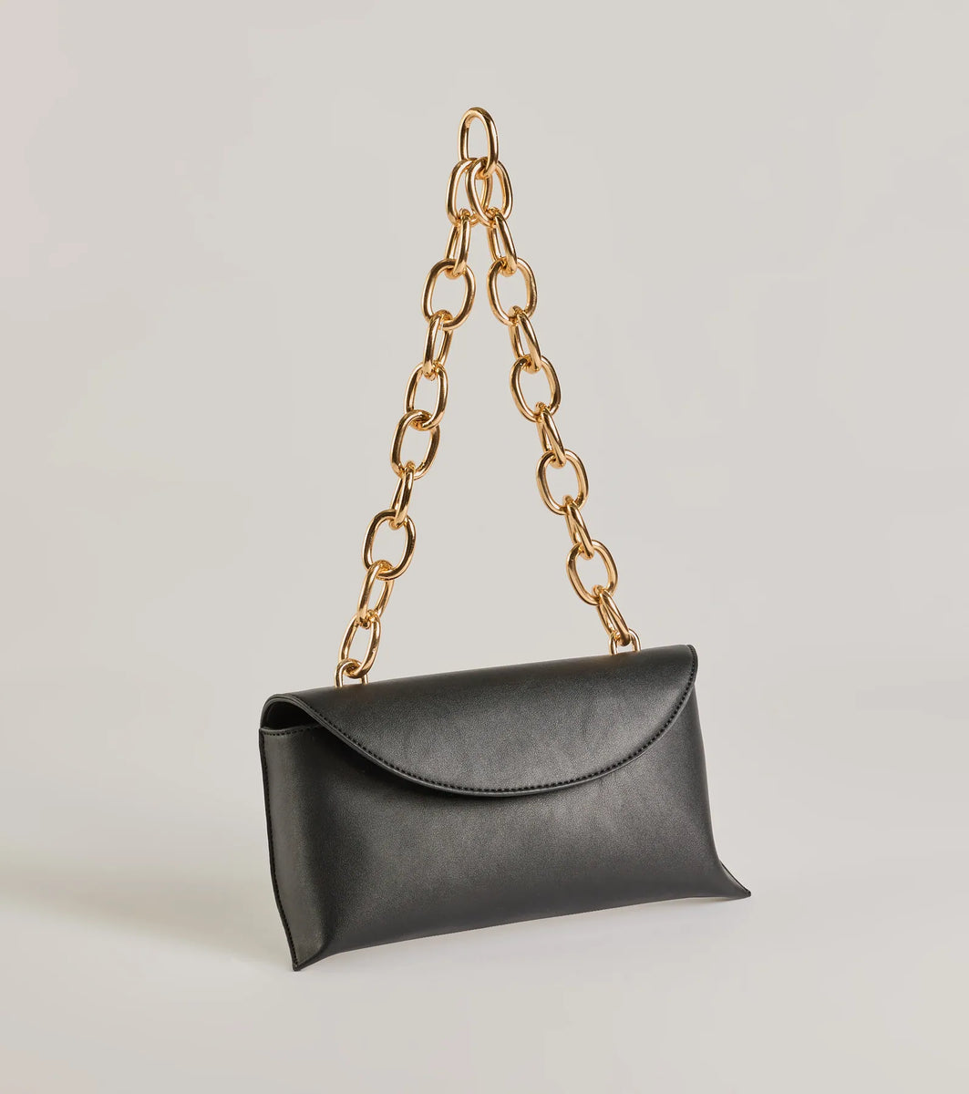 Fab Night Out Faux Leather Chain Link Handbag & Windsor