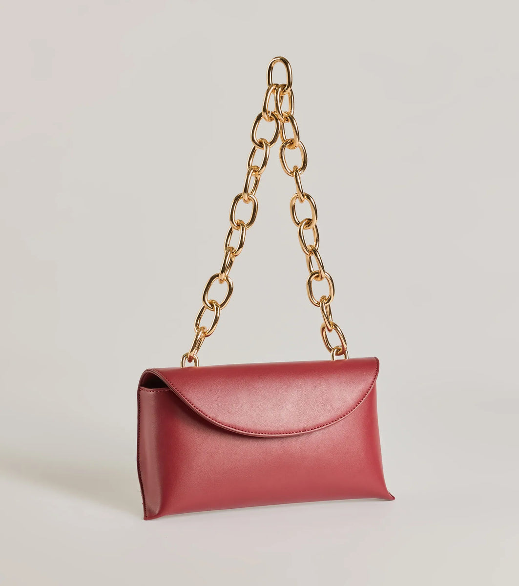 Fab Night Out Faux Leather Chain Link Handbag & Windsor