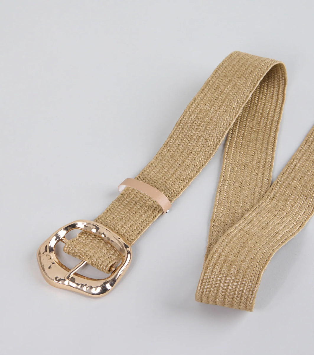 Serving Summer Raffia Stretch Belt & Windsor