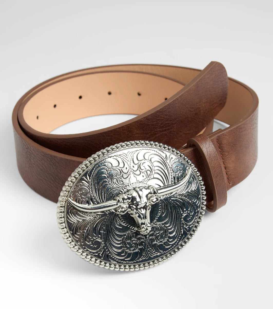 Prairie Tales Steer Buckle Belt & Windsor