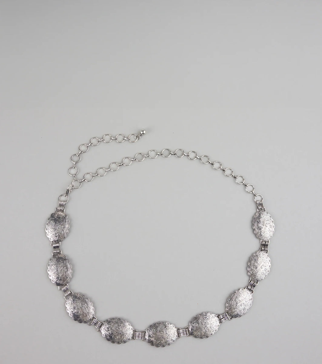 Gone Glam Concho Chain Belt & Windsor