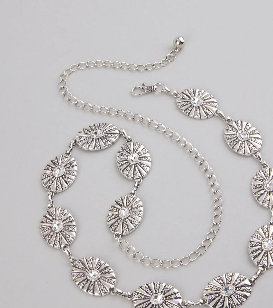 Glam Roots Rhinestone Concho Belt & Windsor