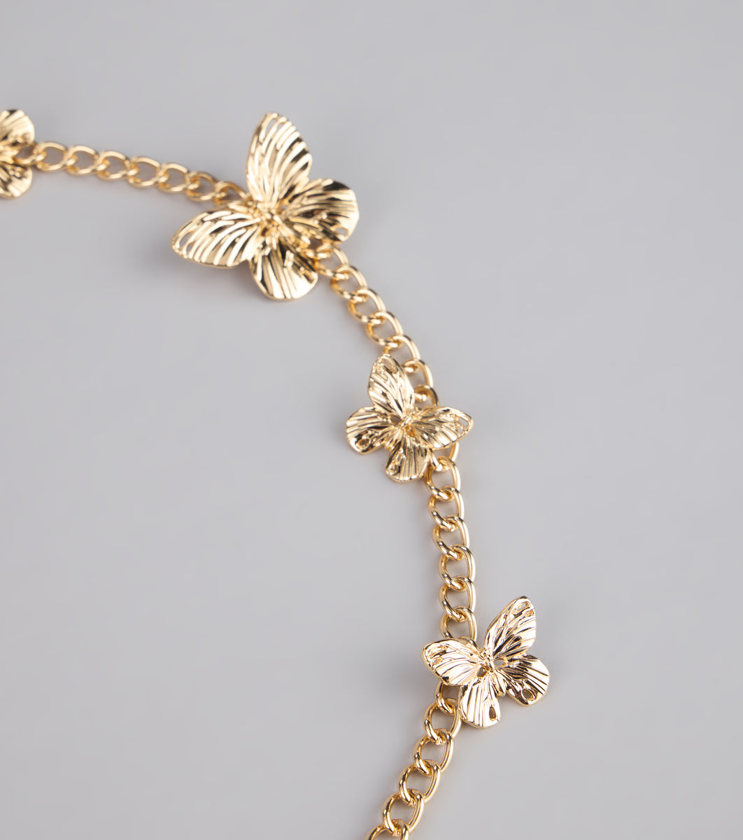 Flutter Kiss Butterfly Chain Belt & Windsor