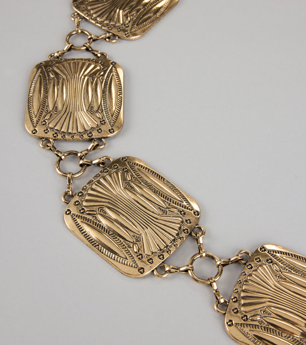 Vintage Glam Square Concho Chain Belt & Windsor