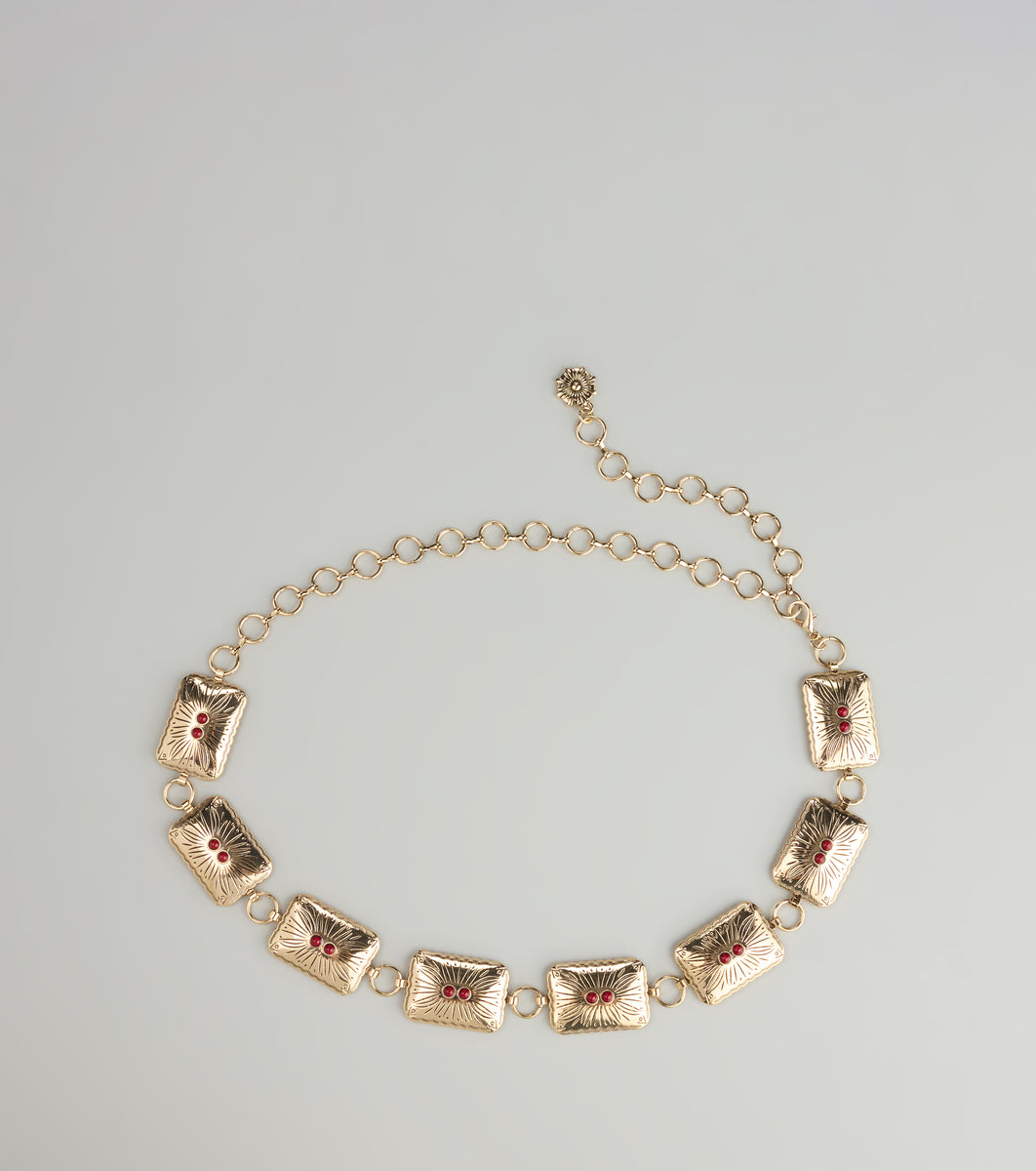 Desert Rose Concho Chain Belt & Windsor