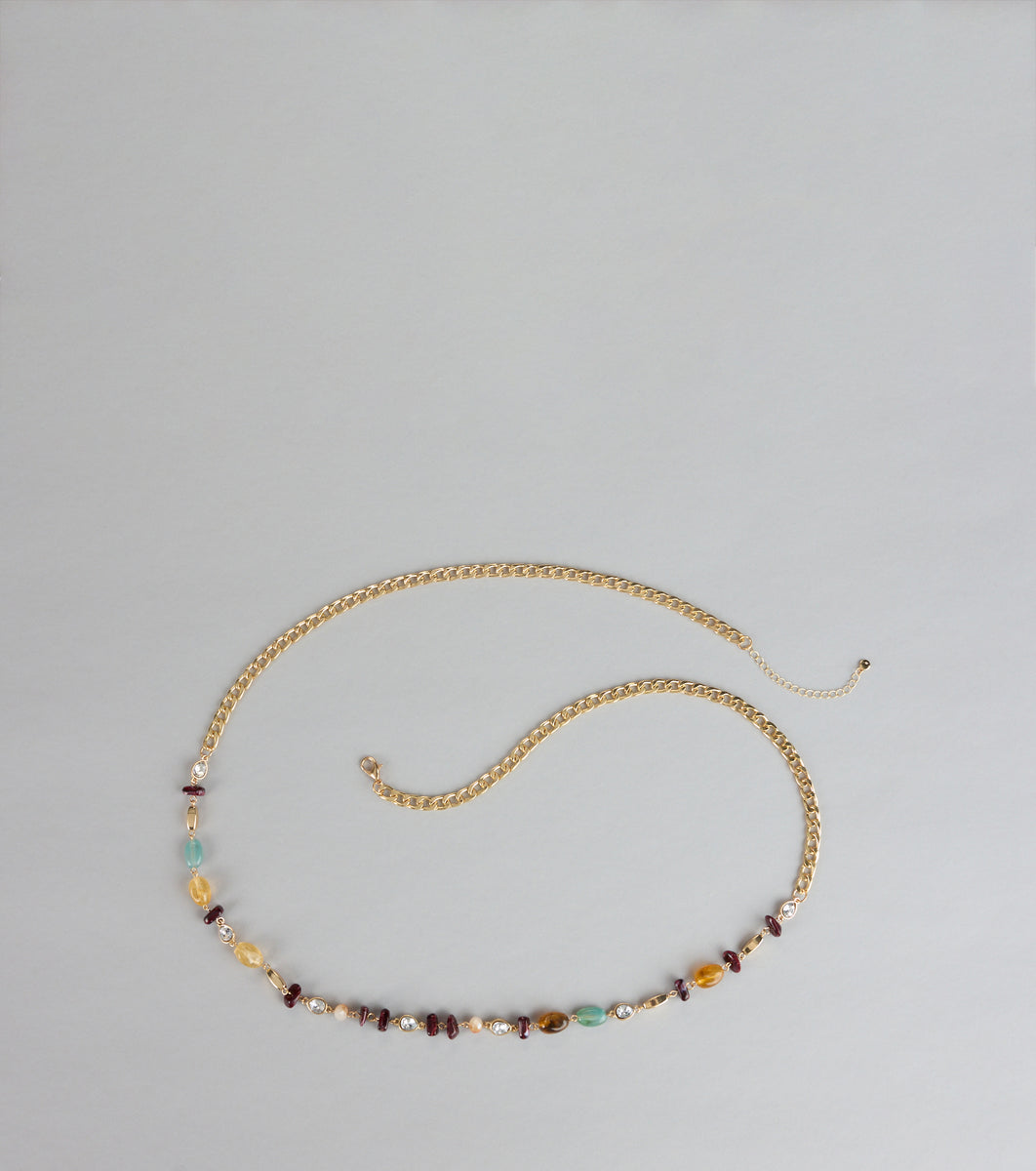 New Obsession Beaded Stone Chain Belt & Windsor