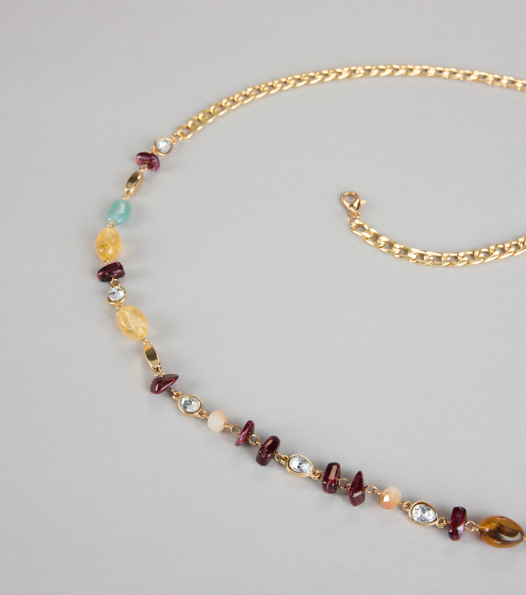 New Obsession Beaded Stone Chain Belt & Windsor