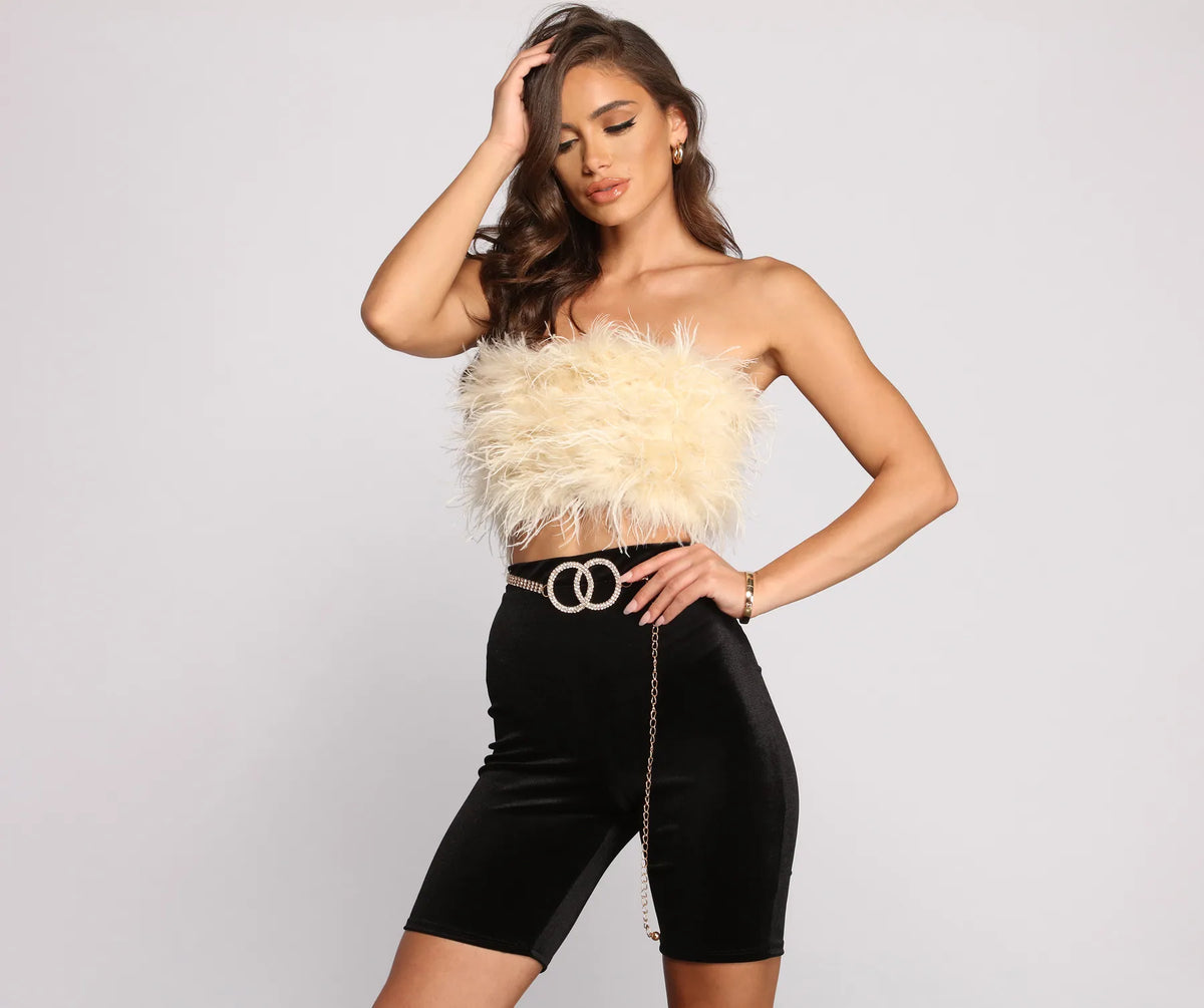 Double O-Ring Rhinestone Chain Belt & Windsor