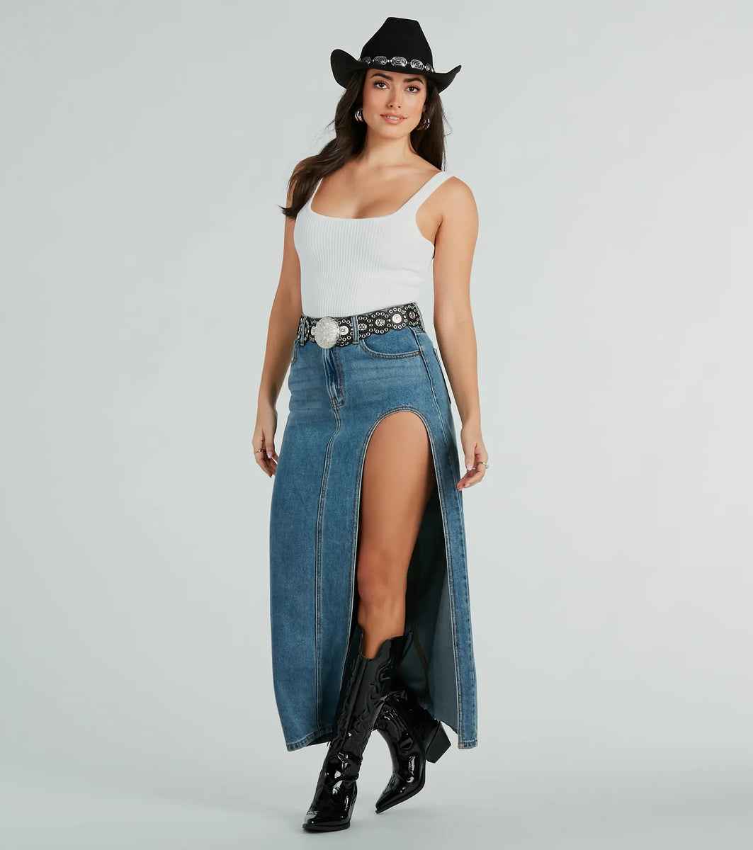 Ride Along Medallion Western Faux Leather Belt & Windsor