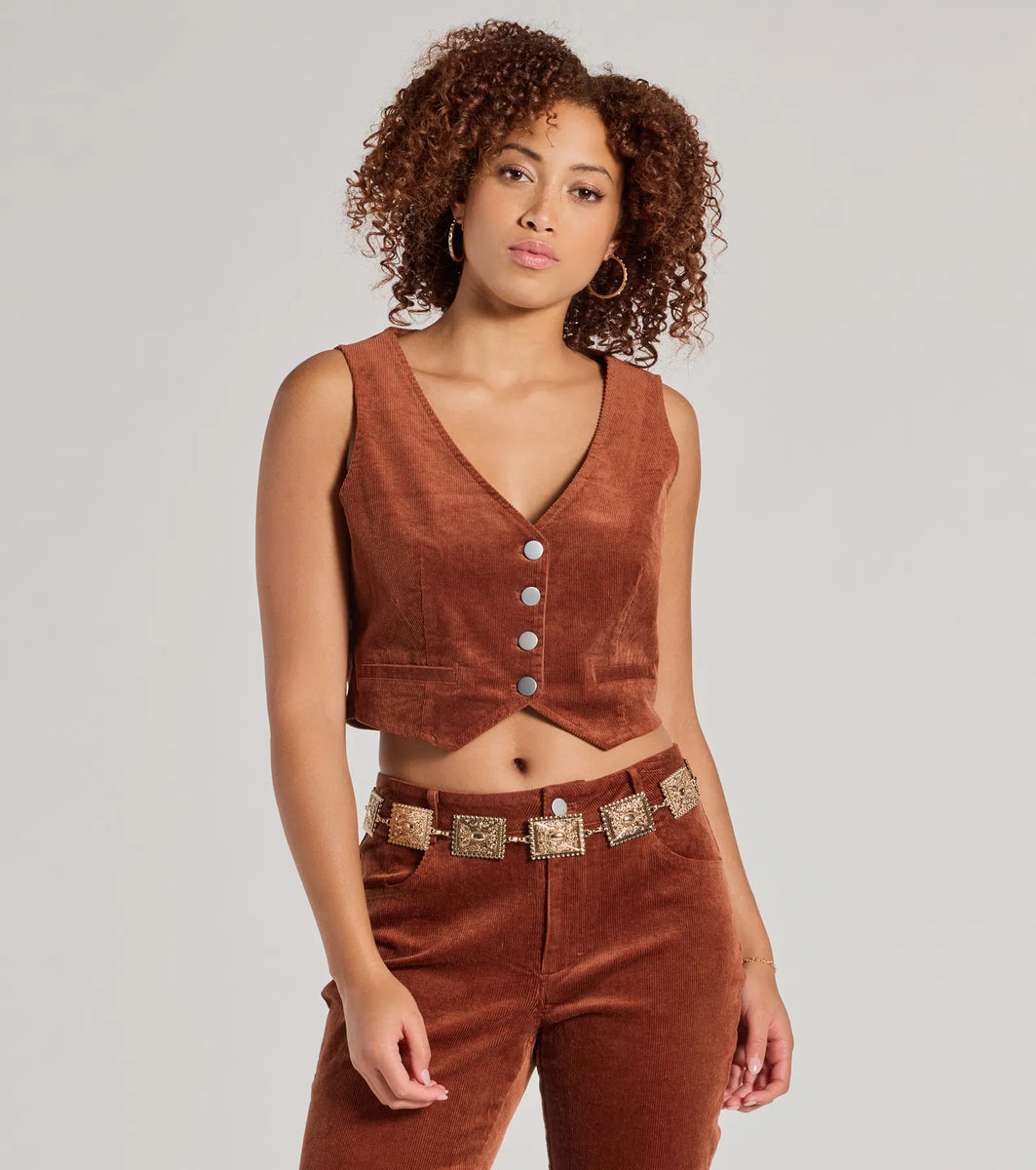 Boho Vibe Etched Concho Chain Belt & Windsor