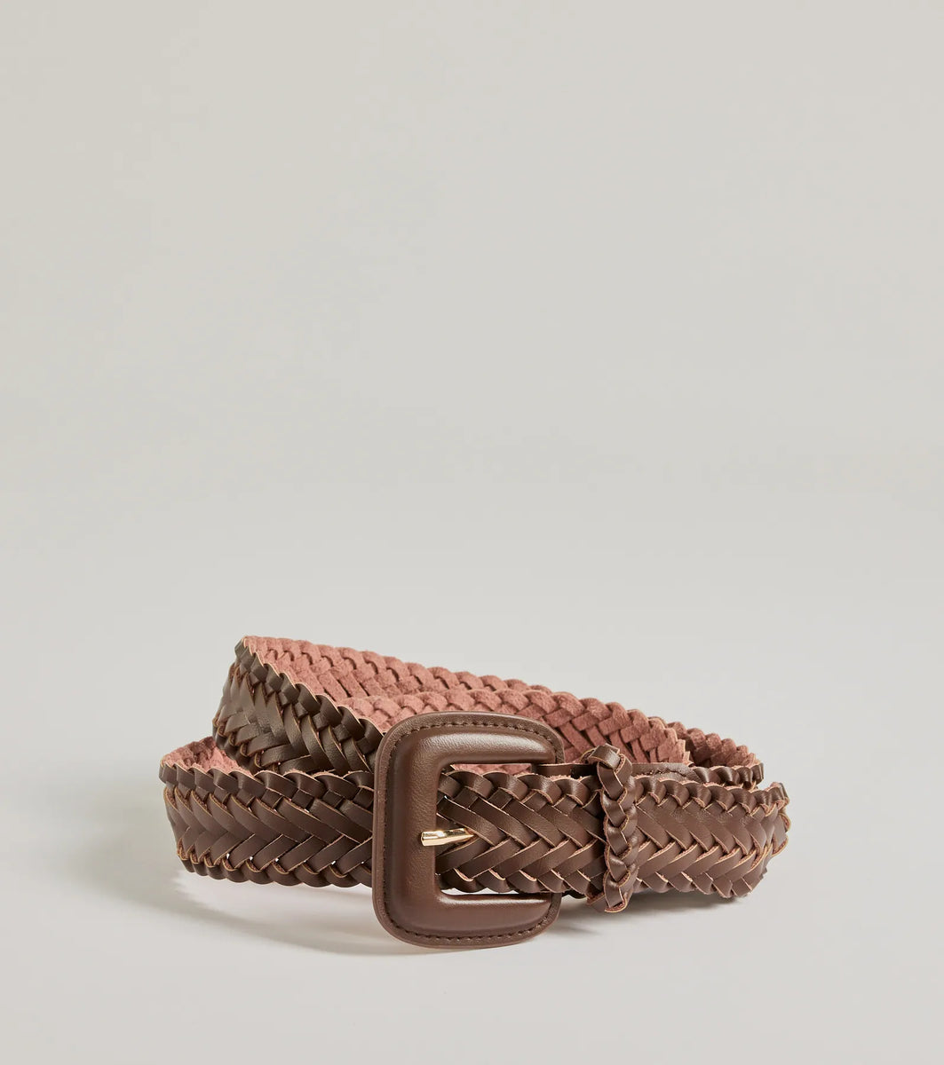 Chic Twist Braided Faux Leather Belt & Windsor