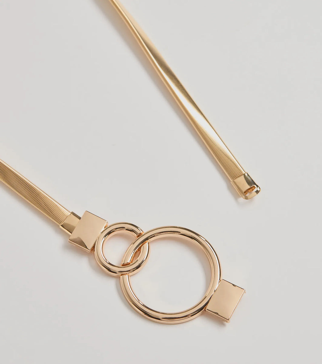 Elevated Look Double O-Ring Stretch Belt & Windsor