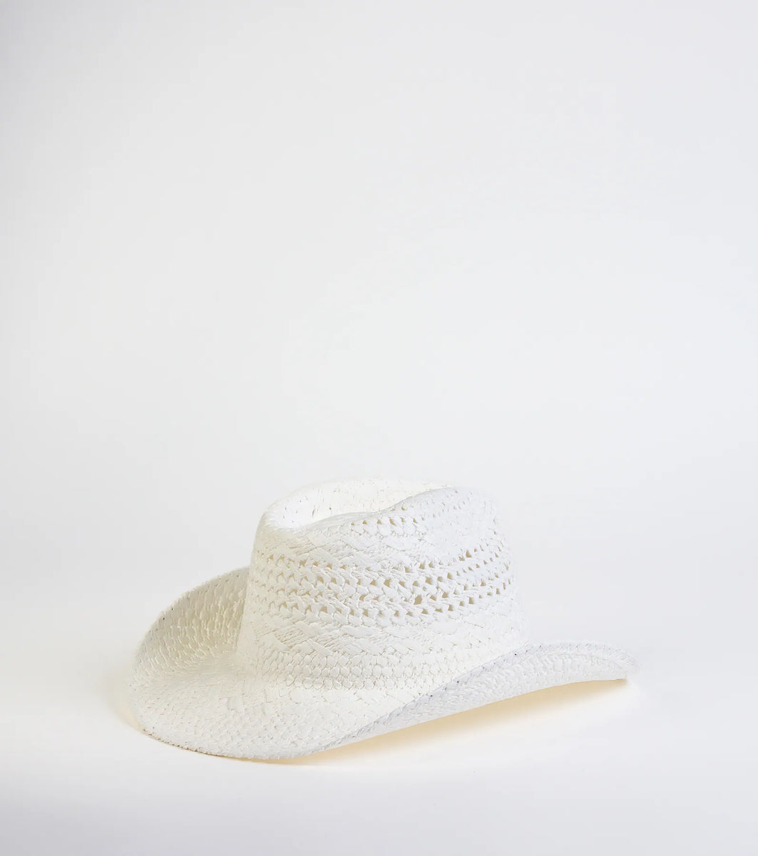 Its A Showdown Straw Cowboy Hat & Windsor