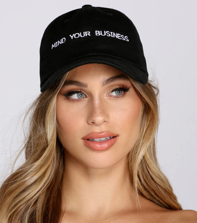 Mind Your Business Script Cap And Windsor