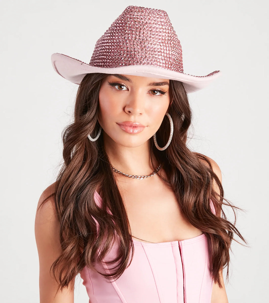 Country Glam Rhinestone Cowboy Hat & Windsor