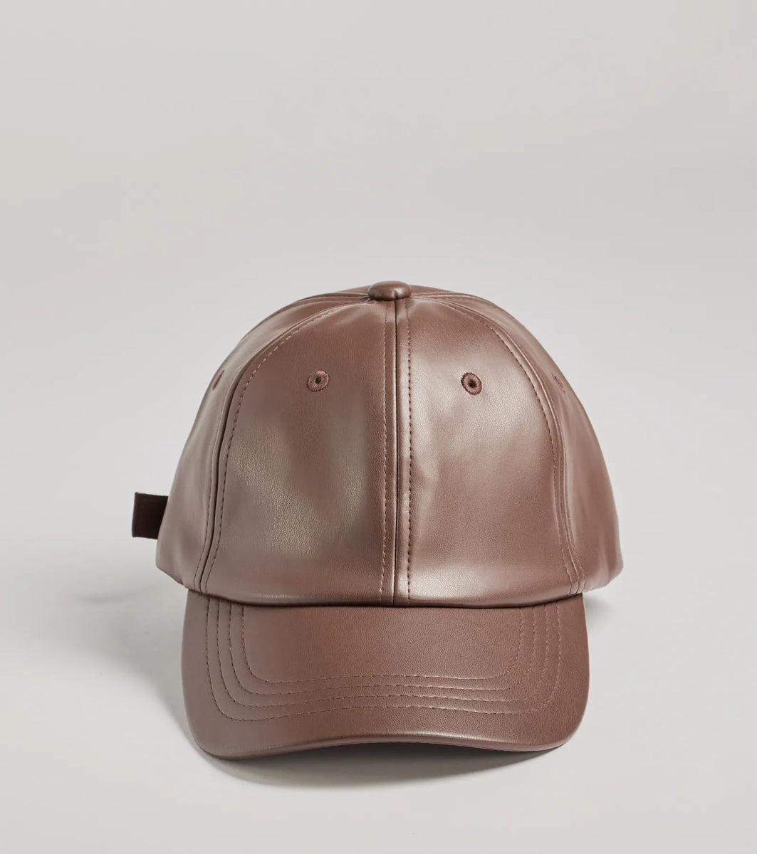 Chic Vibes Faux Leather Baseball Cap & Windsor