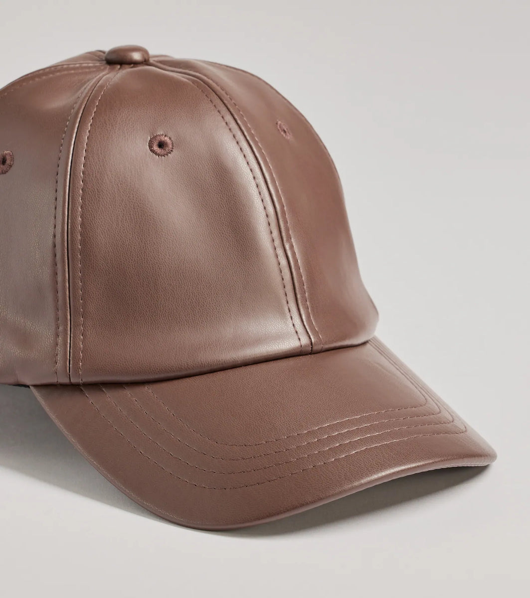 Chic Vibes Faux Leather Baseball Cap & Windsor