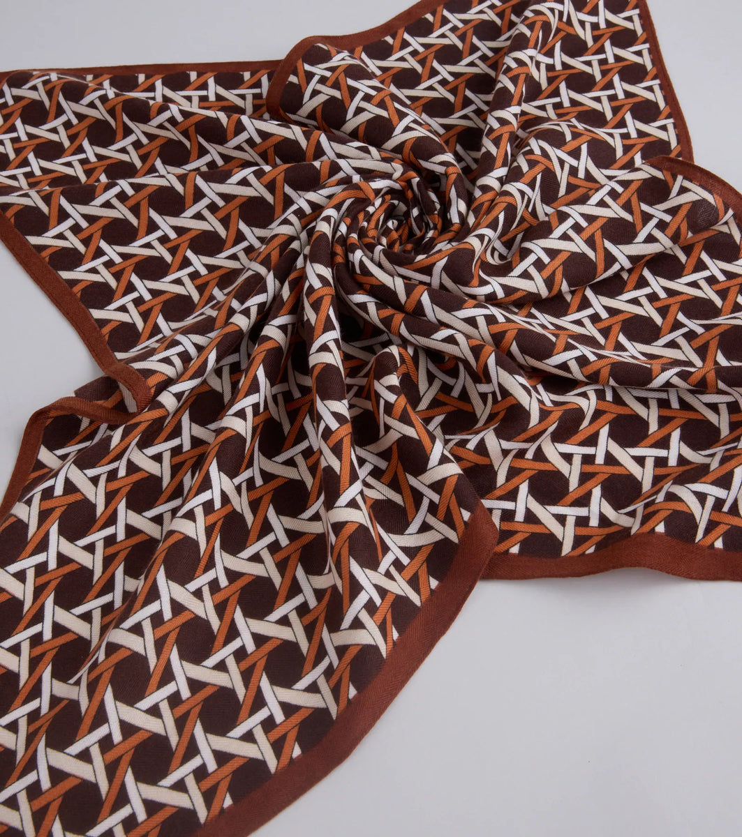Cross The Line Printed Knit Scarf & Windsor