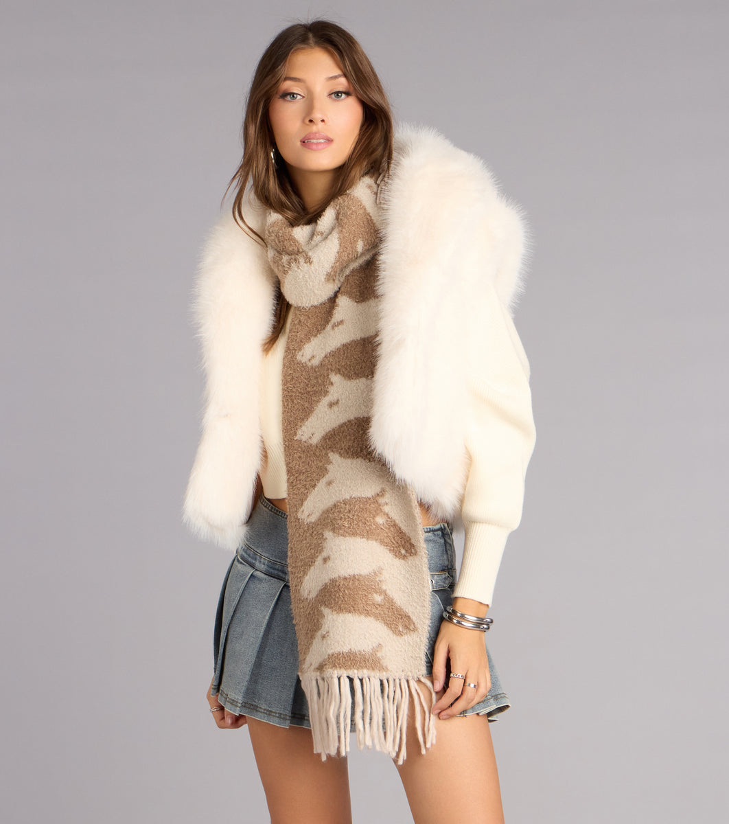 Saddle Style Fringe Scarf & Windsor