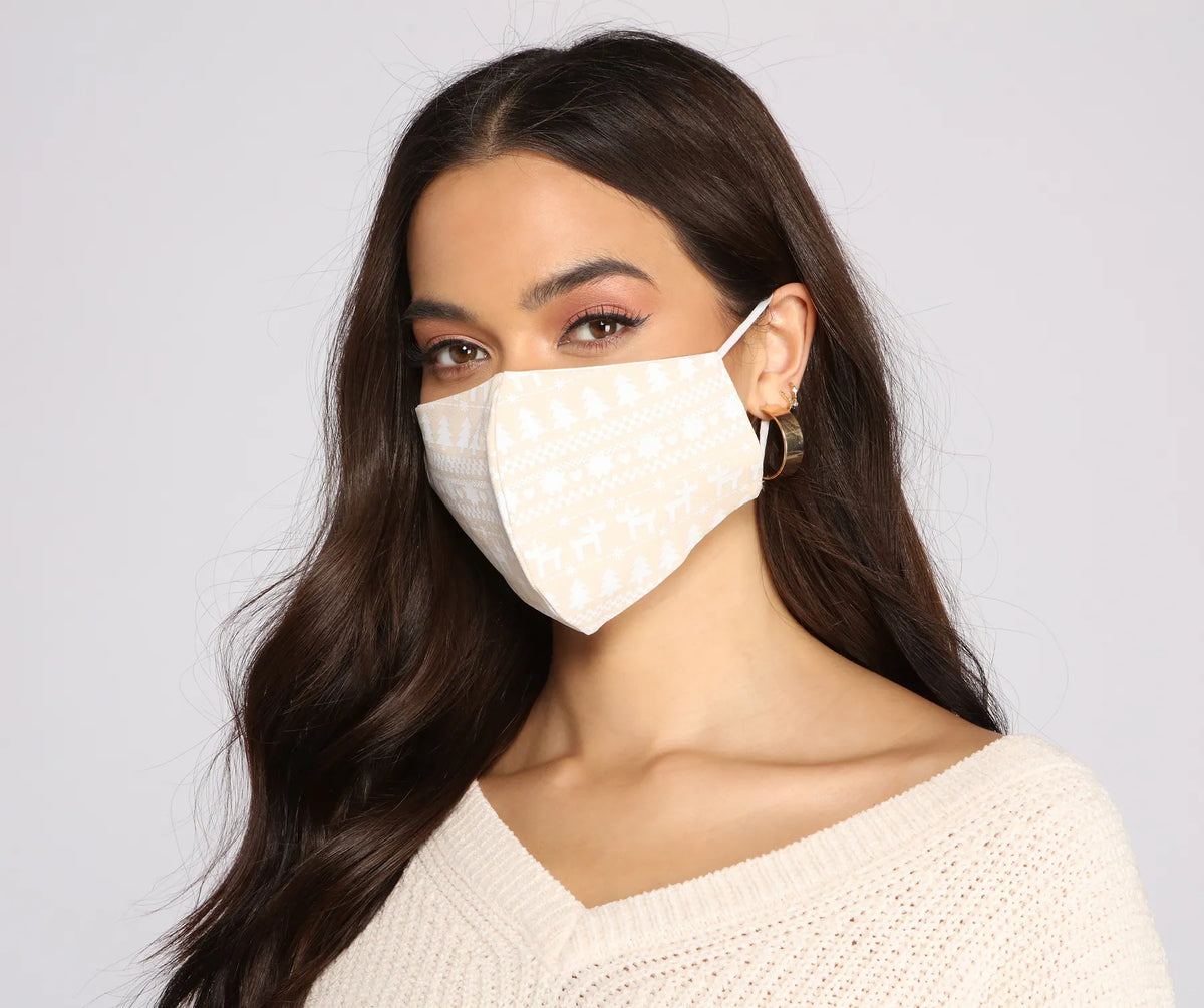 Reindeer Cheer Holiday Face Mask & Windsor
