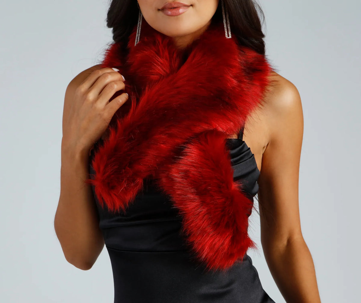 Regal Glamour Faux Fur Wrap & Windsor