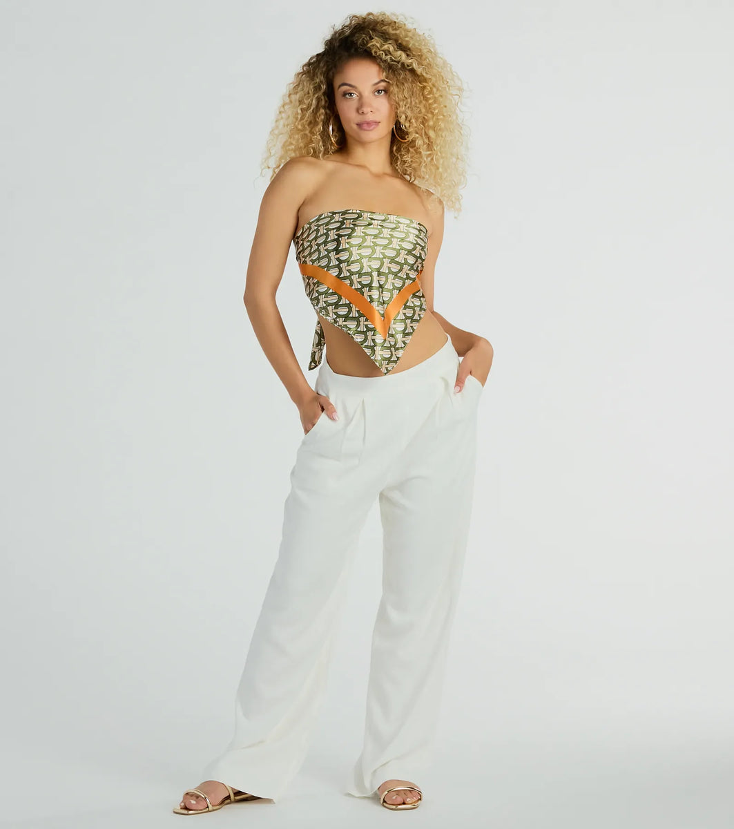 Luxe Flair Woven Loop Satin Scarf & Windsor