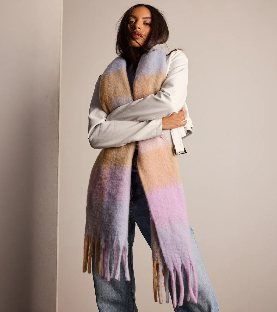 Pastel Chic Colorblock Scarf & Windsor