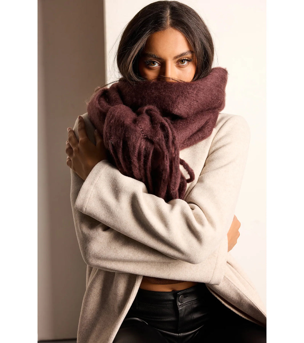 Layered In Luxe Oversized Fringe Scarf & Windsor