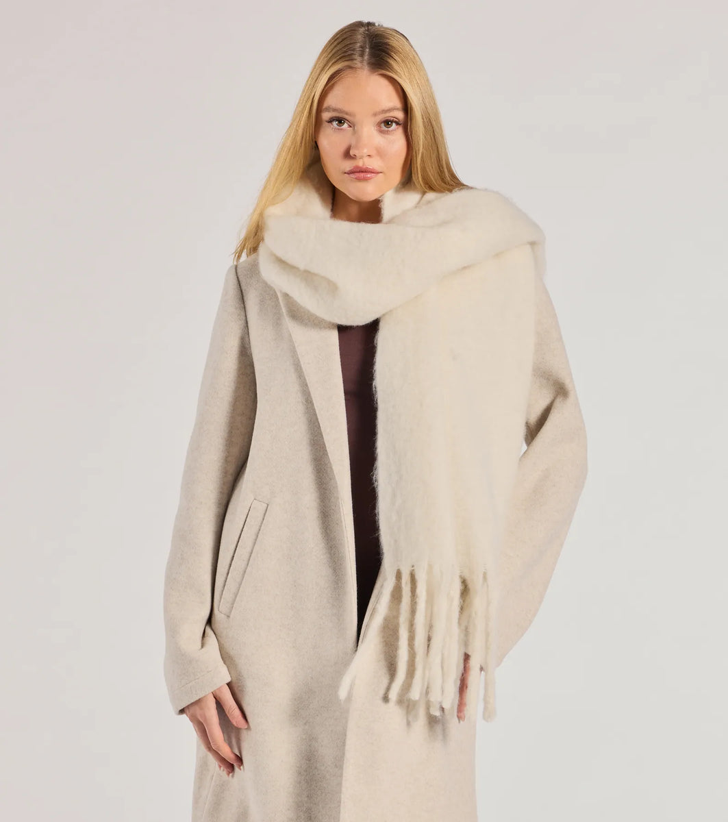 Layered In Luxe Oversized Fringe Scarf & Windsor