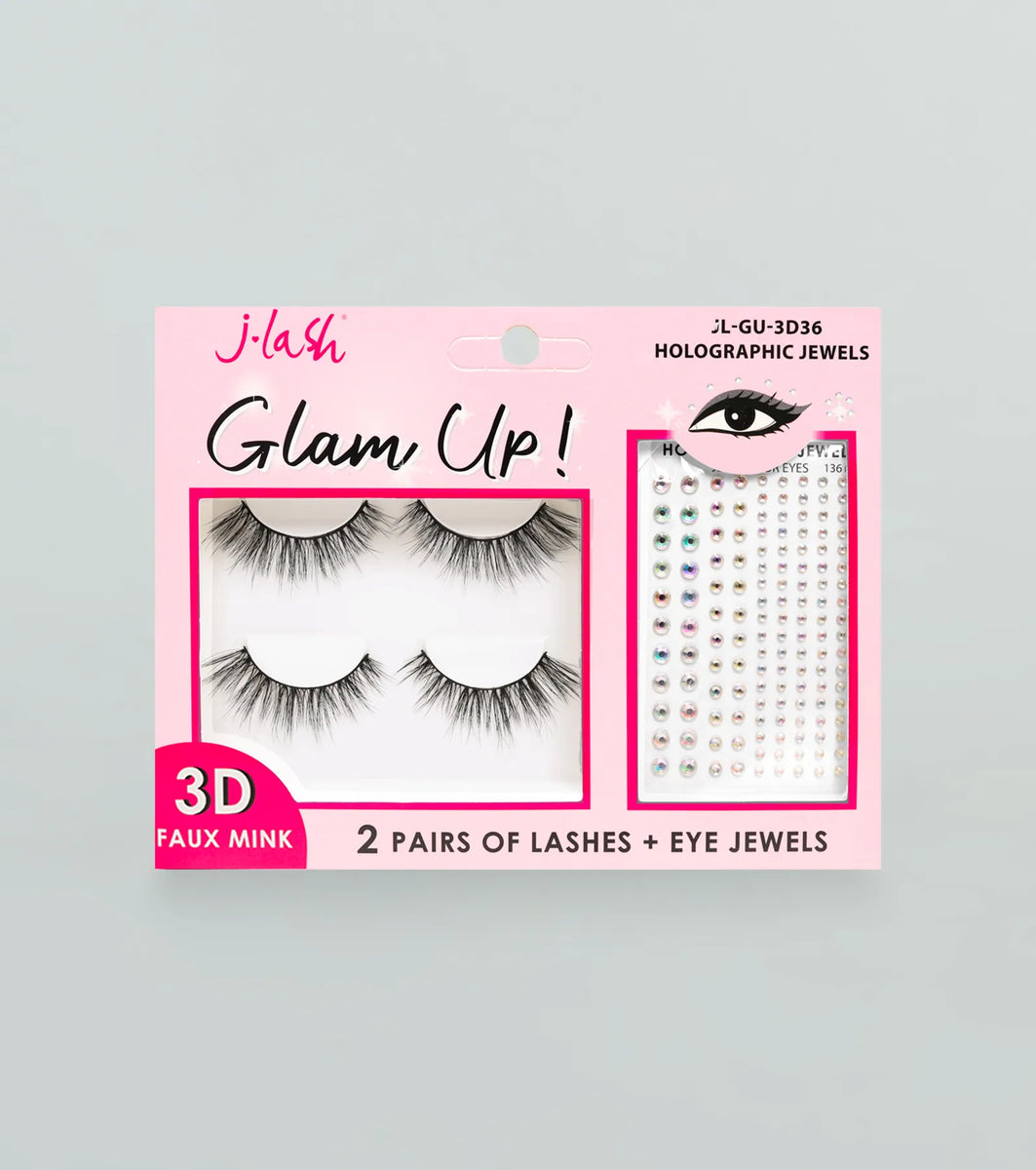 Glam Up Faux Lashes And Eye Jewels Set & Windsor