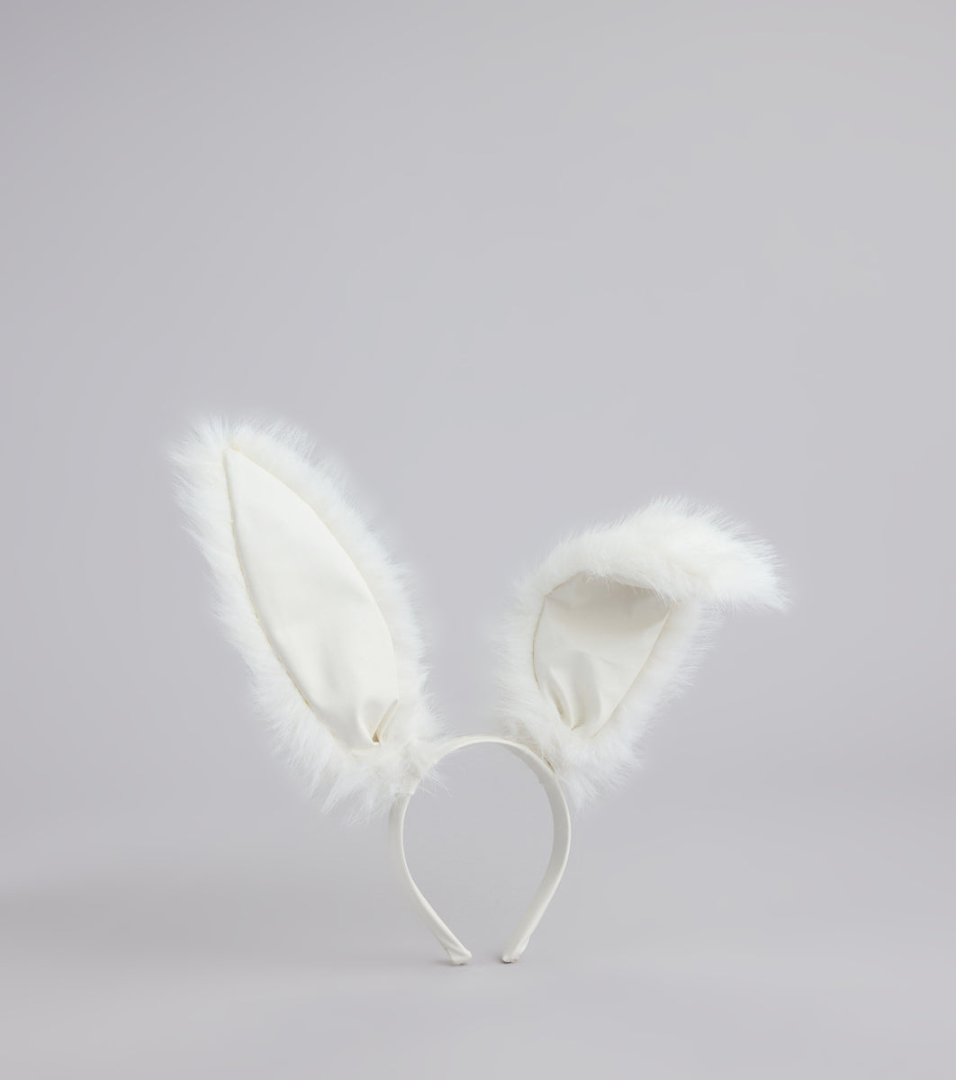 Flirty Fuzzy Faux Fur Bunny Ears Headband & Windsor