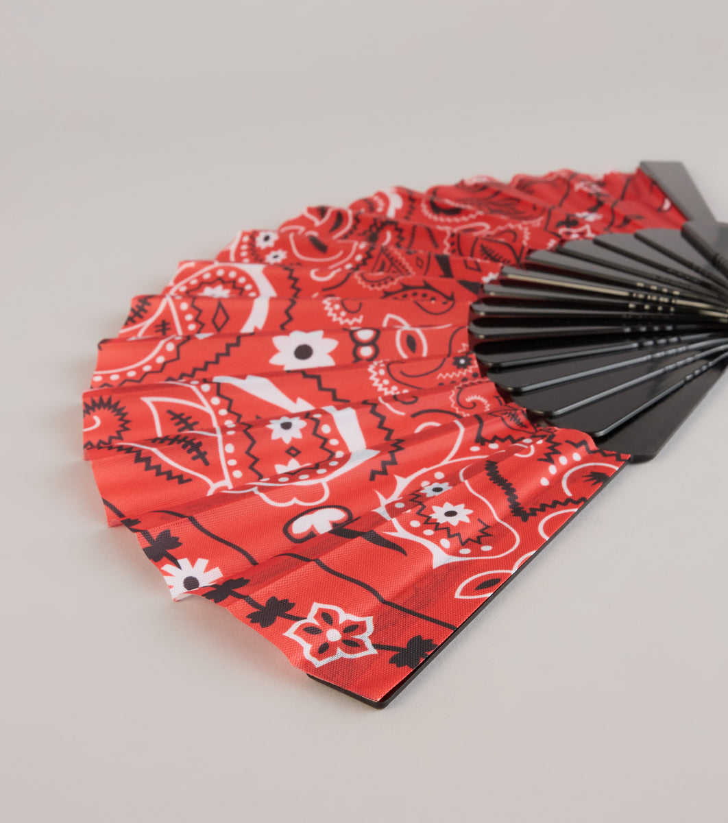 Heat Check Paisley Print Folding Fan & Windsor