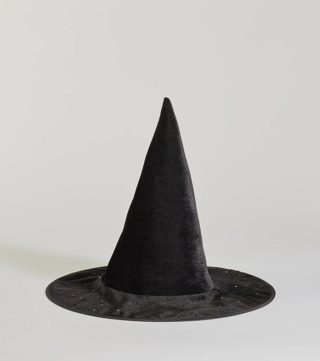 Bewitched Spellcaster Velvet Rhinestone Witch Hat & Windsor