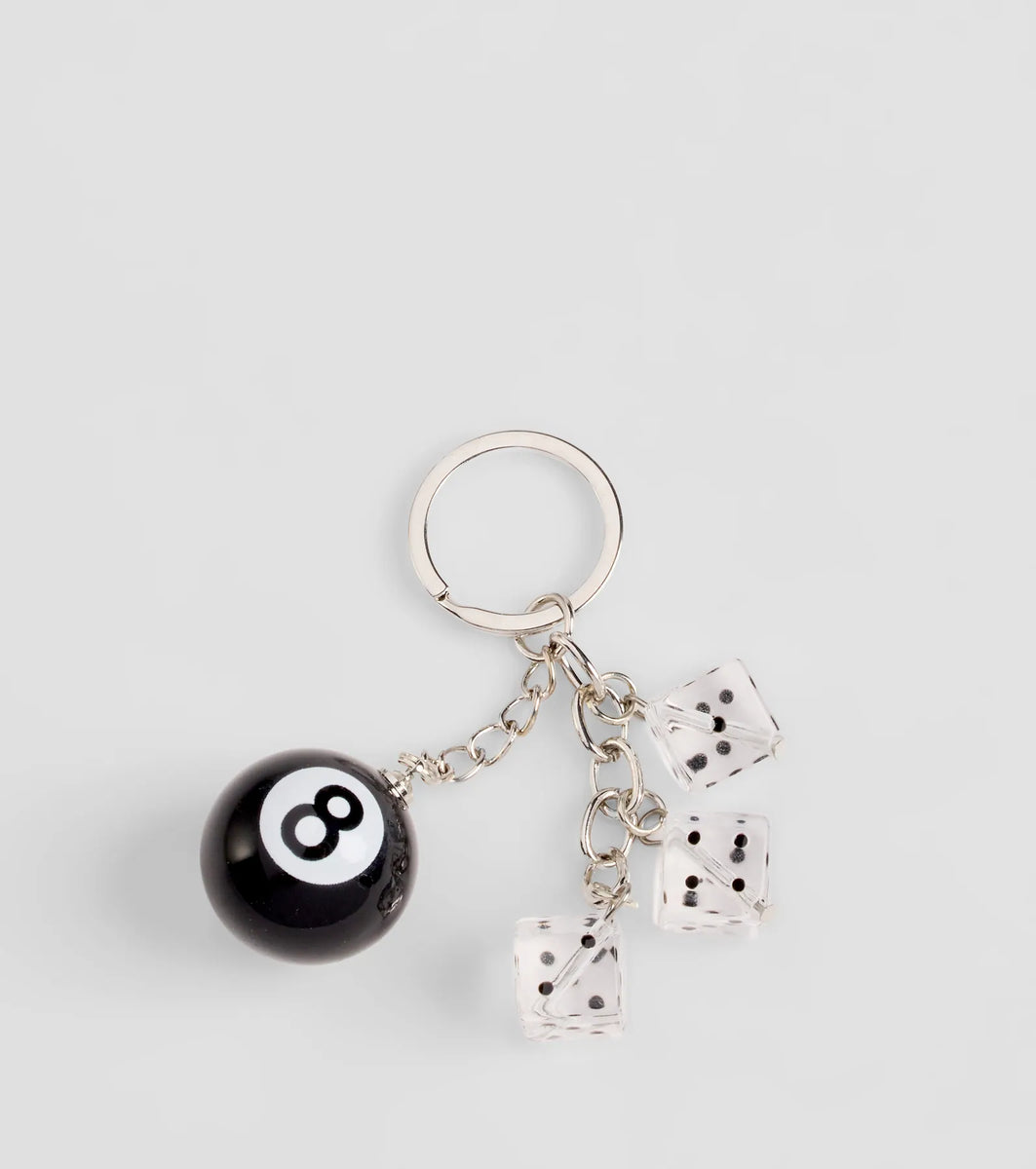 Lucky Streak 8-Ball And Dice Keychain & Windsor