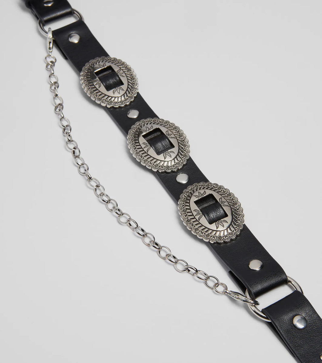 Western Concho Chain Belt Boot Charm & Windsor