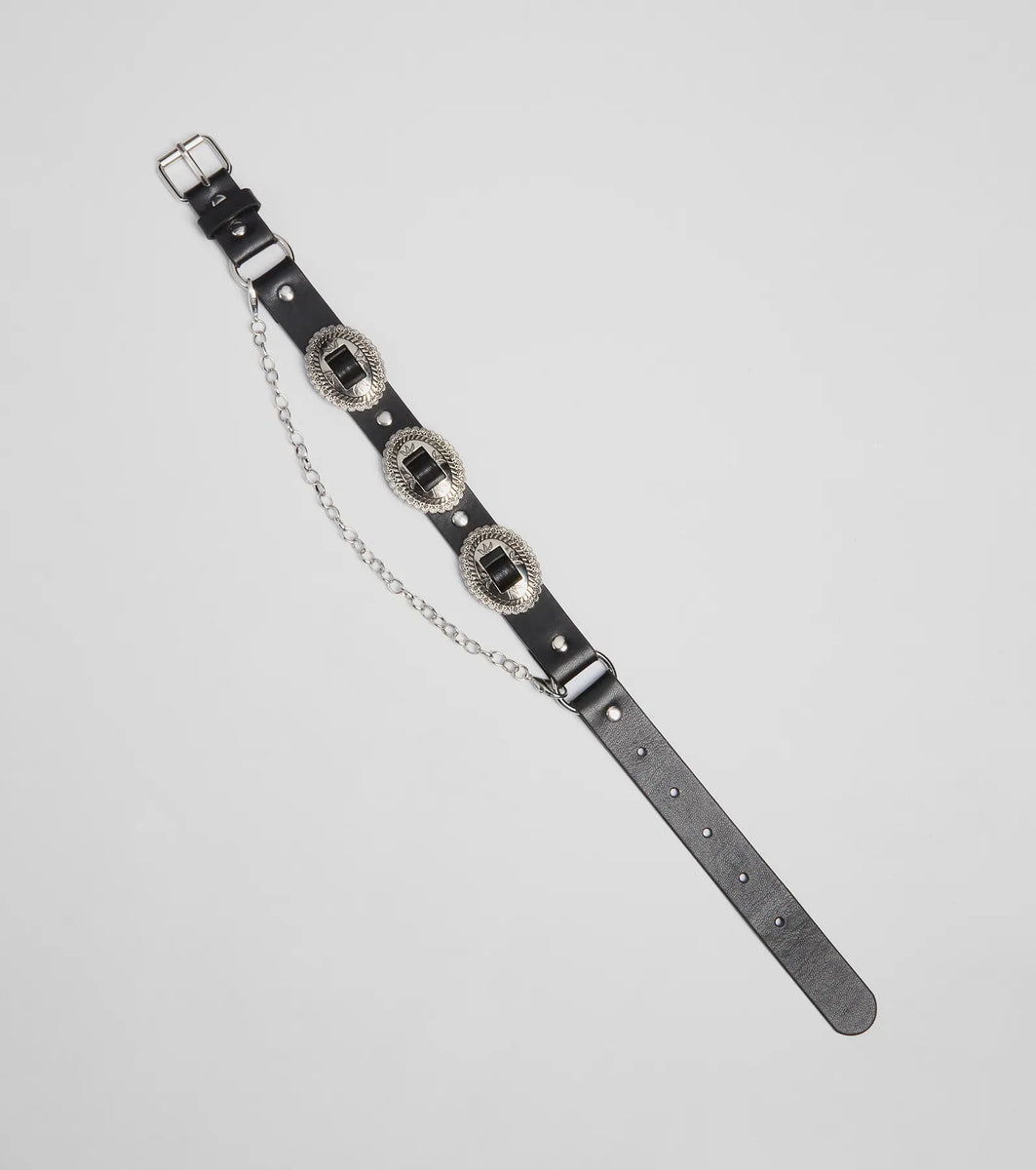 Western Concho Chain Belt Boot Charm & Windsor