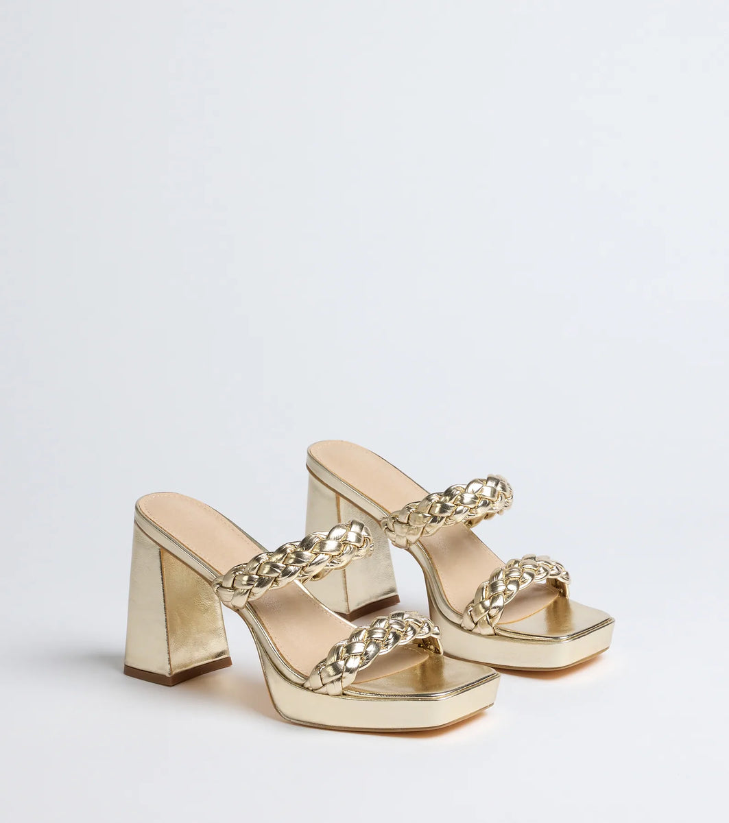 Social Season Braided Strap Mules & Windsor