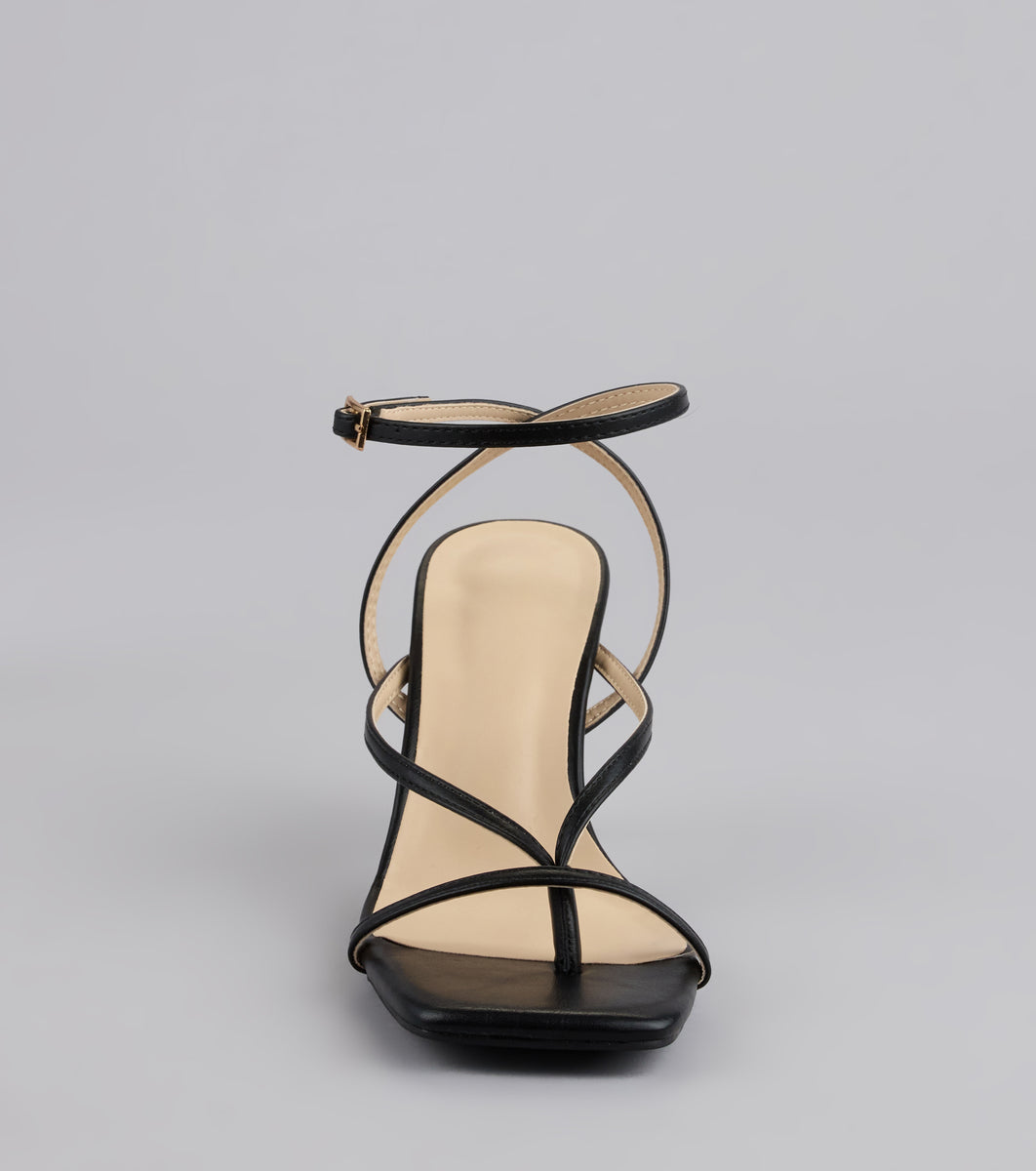 Strut Factor Thong Strappy Stiletto Heels & Windsor