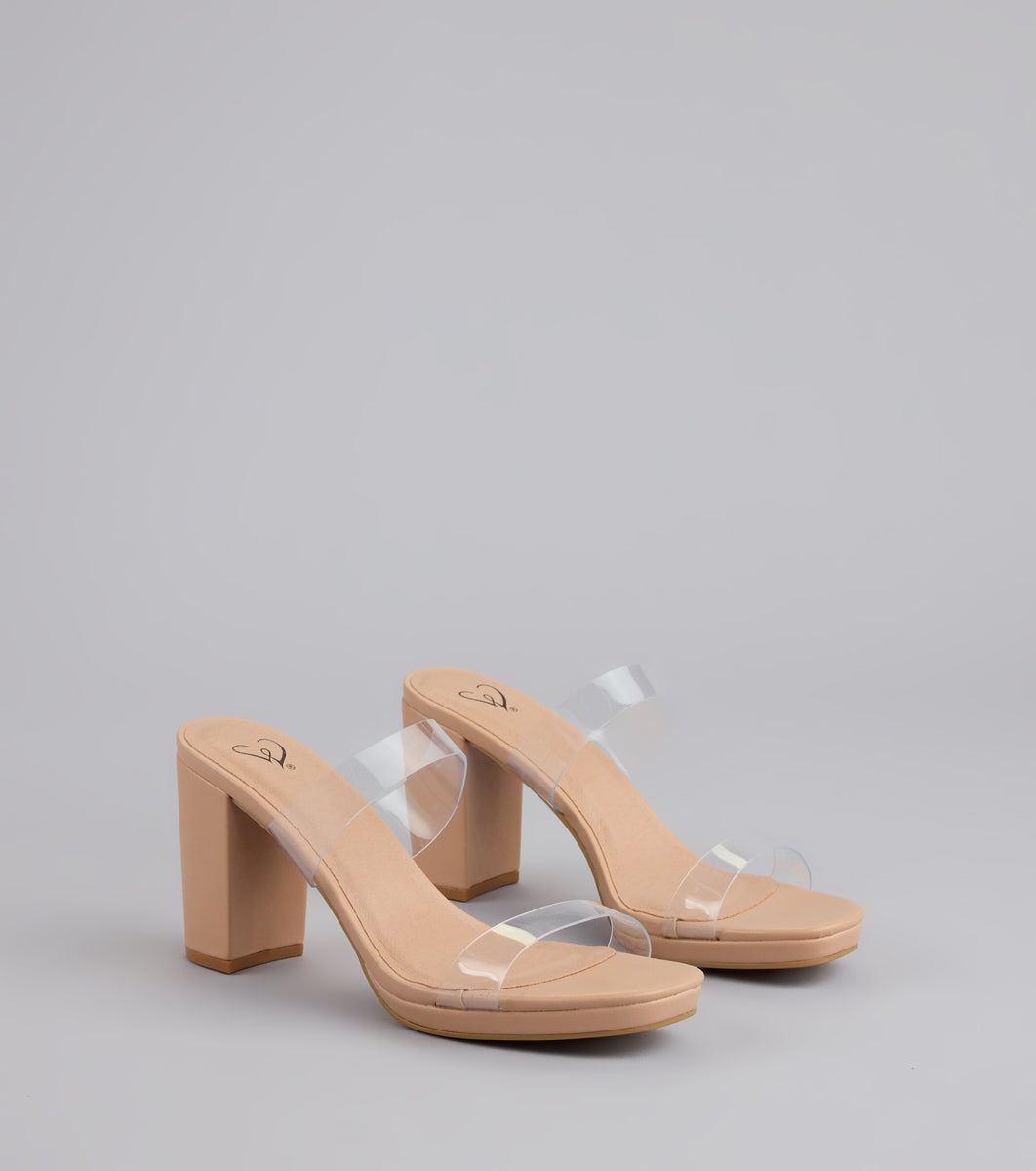 Admiring Looks PVC Platform Mules & Windsor