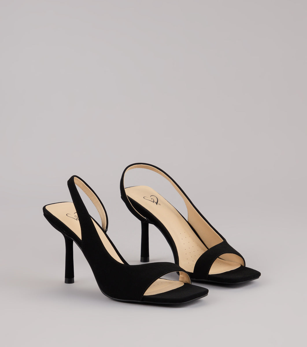 Strut Ready Sling-Back Stiletto Pumps & Windsor