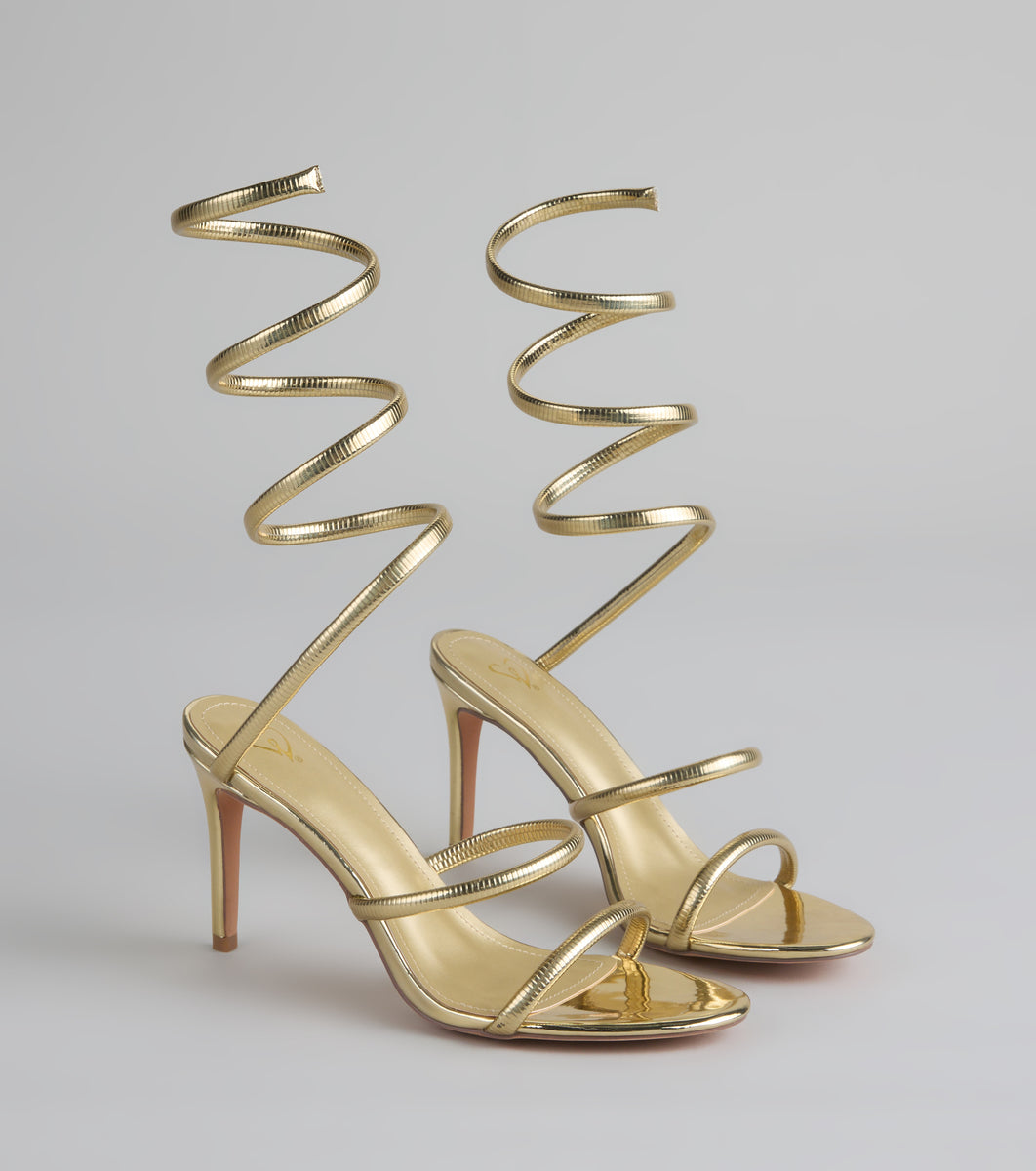 Golden Hour Spiral Stiletto Heels & Windsor
