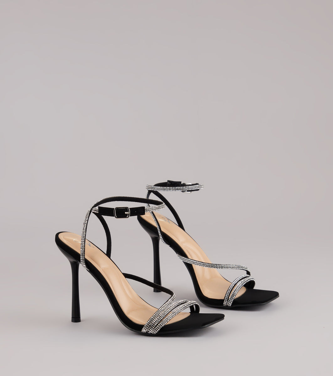 Strut With Glamour Rhinestone Stiletto Heels & Windsor