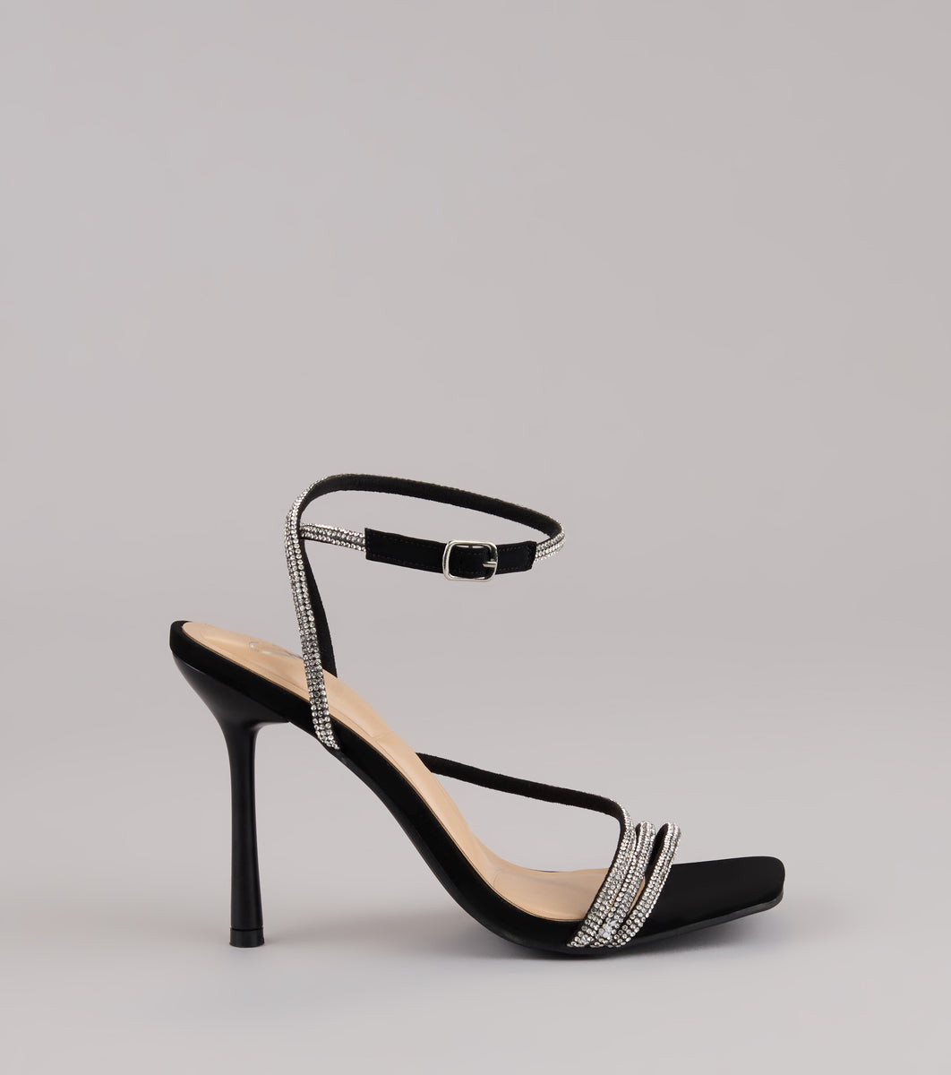 Strut With Glamour Rhinestone Stiletto Heels & Windsor
