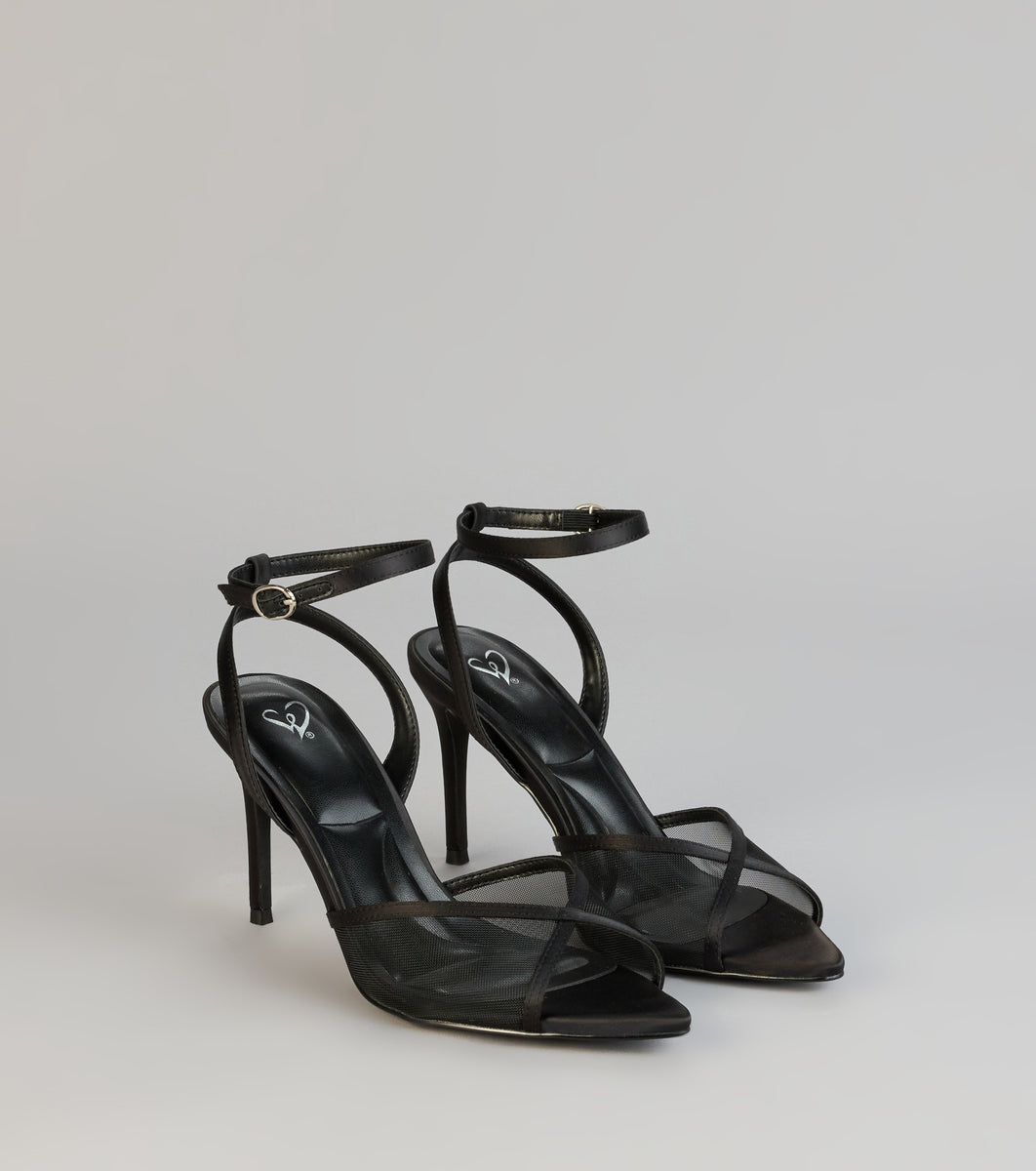 Barely There Mesh Stiletto Heels & Windsor