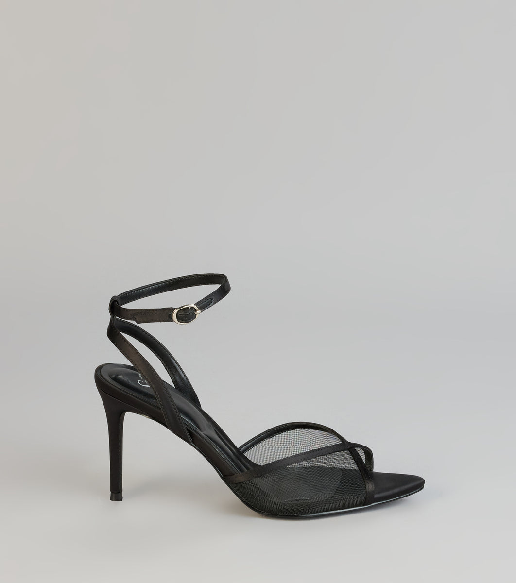 Barely There Mesh Stiletto Heels & Windsor