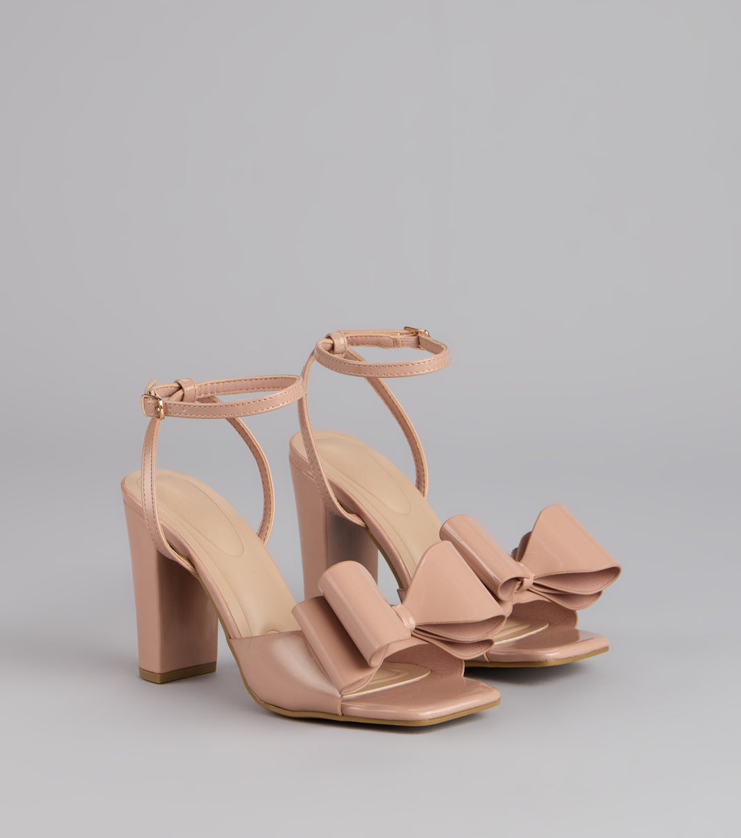 Make A Statement Bow Block Heels & Windsor