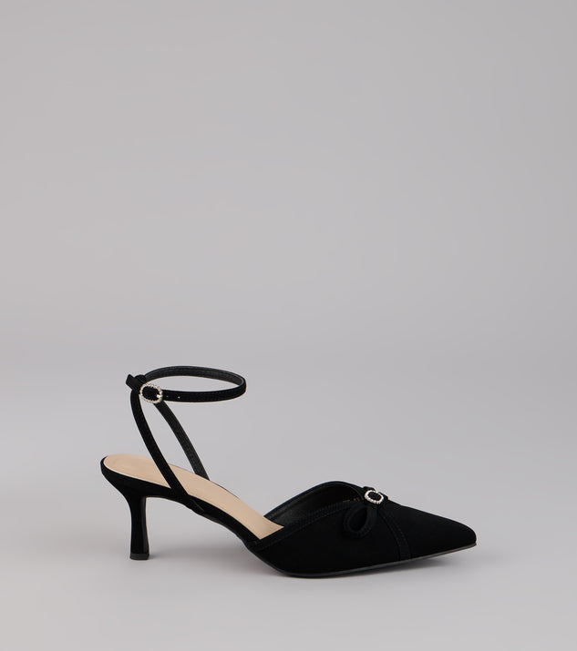 Sweet Point Kitten Bow Heels & Windsor