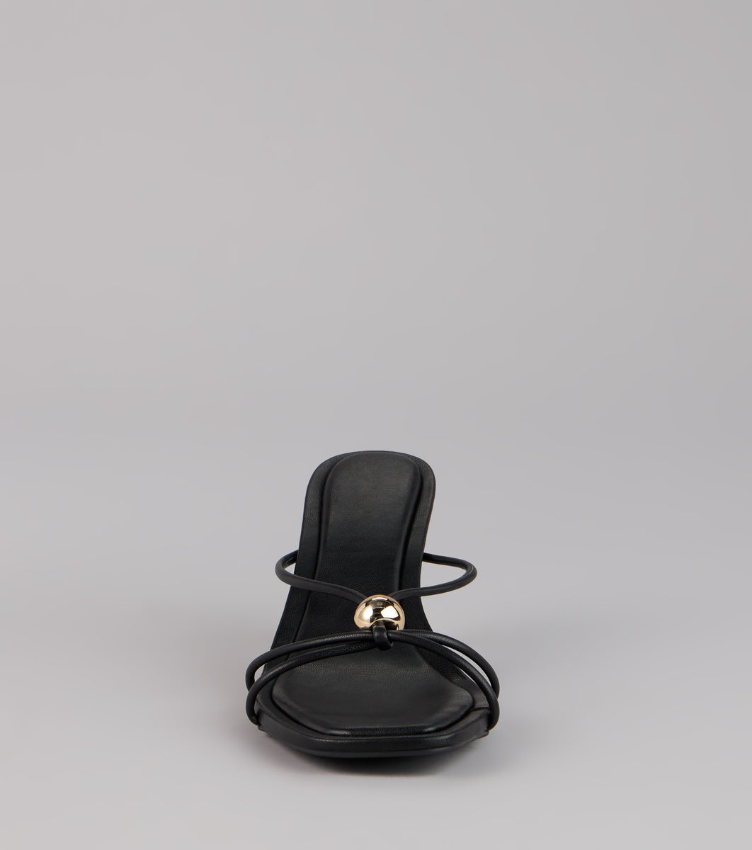 Sleek Luxe Strappy Stiletto Mules & Windsor