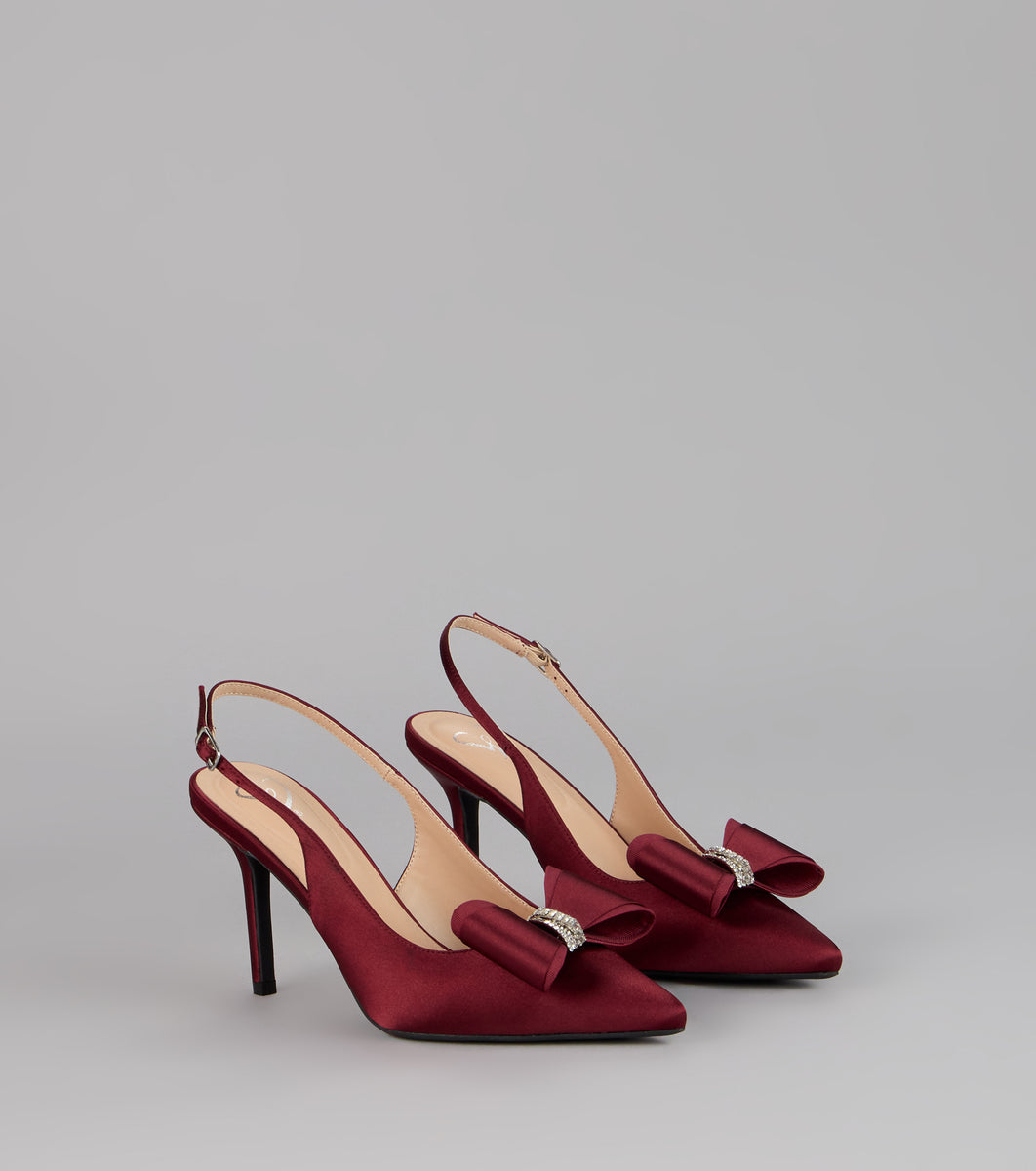 Sweet Step Bow Detail Slingback Pumps & Windsor