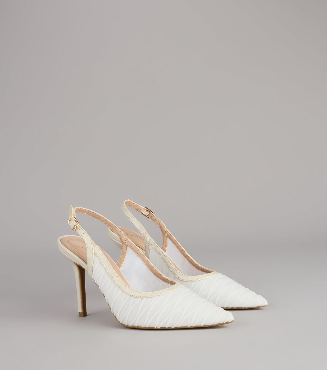 Sheer Chic Tulle Sling-Back Pumps & Windsor